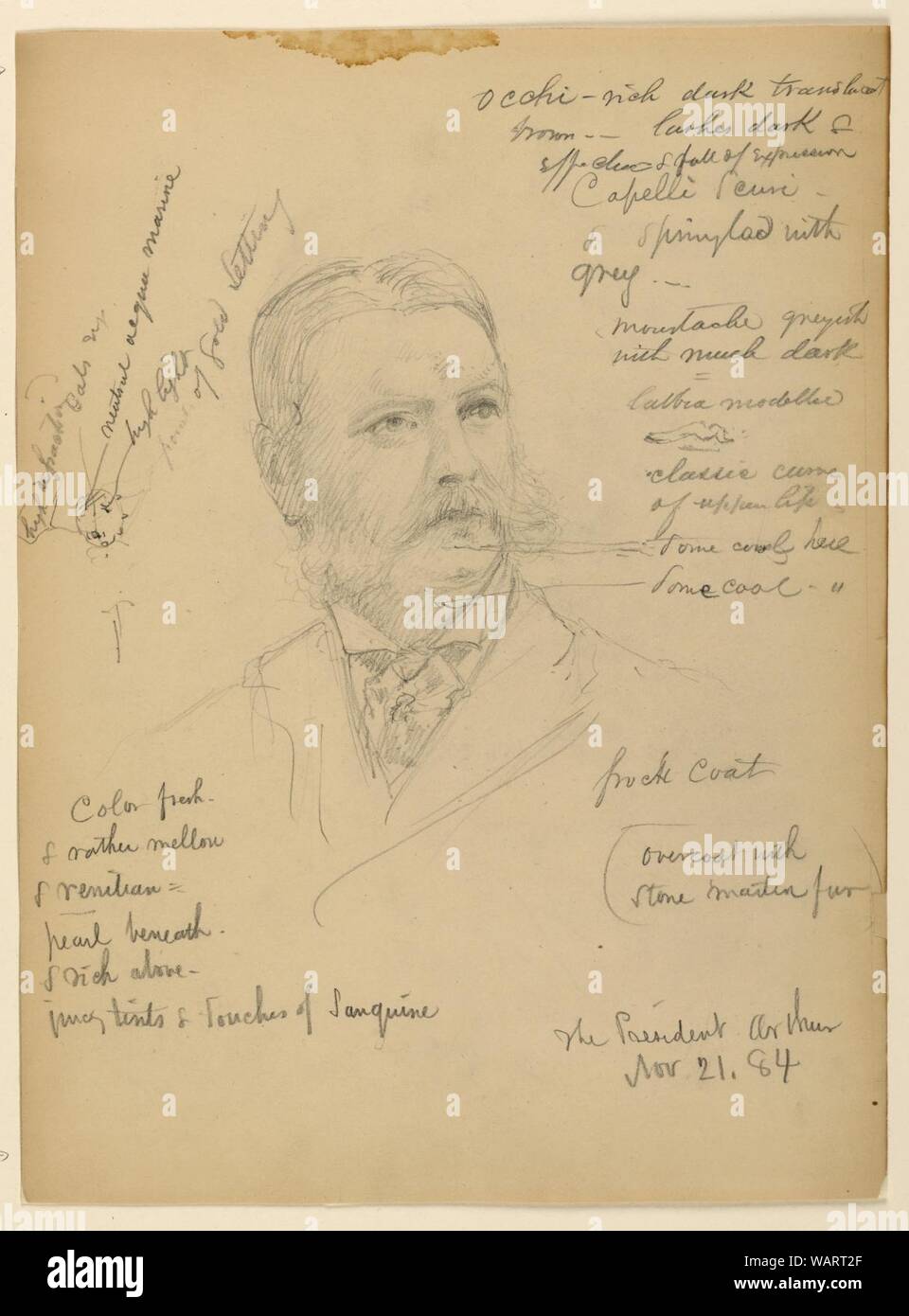 Drawing, President Chester Alan Ar, November 21, 1884 Stock Photo - Alamy