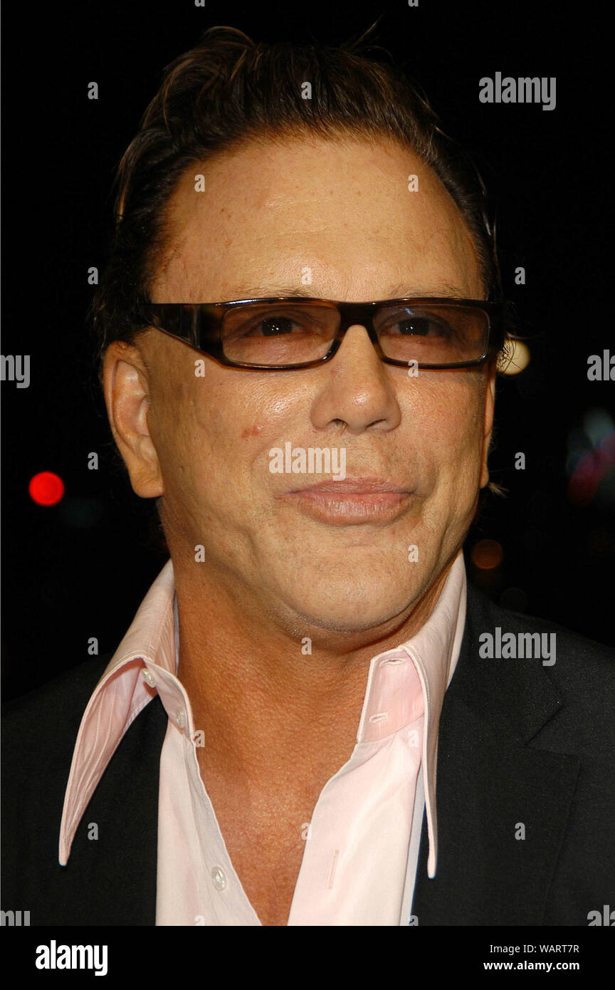 Mickey Rourke at the Los Angeles Premiere of "Sin City" held at the ...
