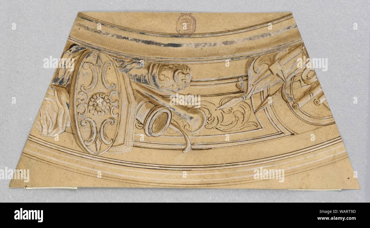 Drawing, Project for a Ceiling Frieze, mid- 17th century Stock Photo ...