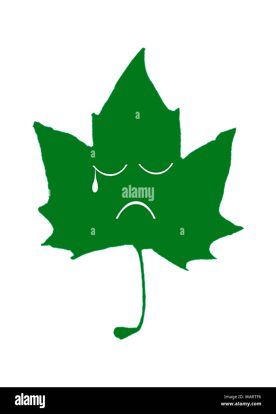 Ecological concept graphic illustration depicting a green leave graphic ...