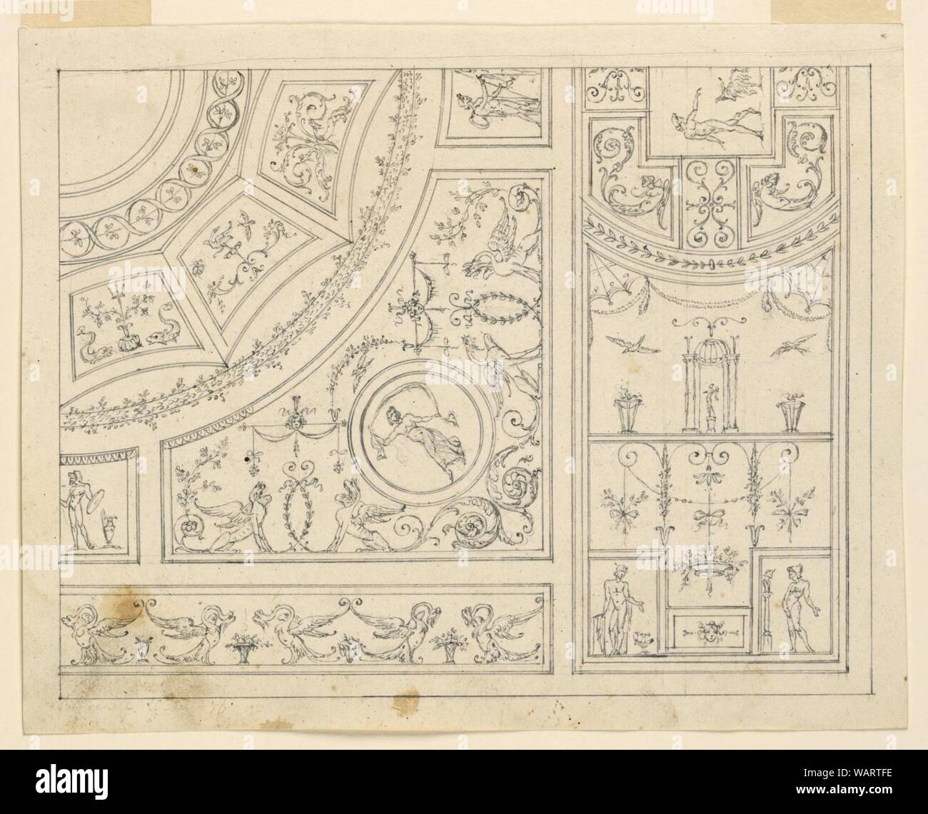 Drawing, Project for a Ceiling, ca. 1780 Stock Photo - Alamy