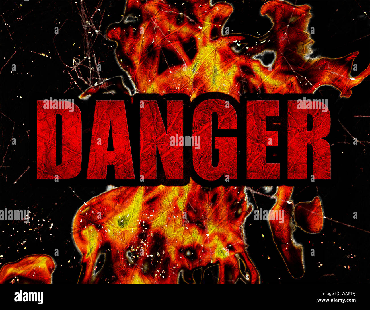 Graphic illustration technique danger concept background Stock Photo ...