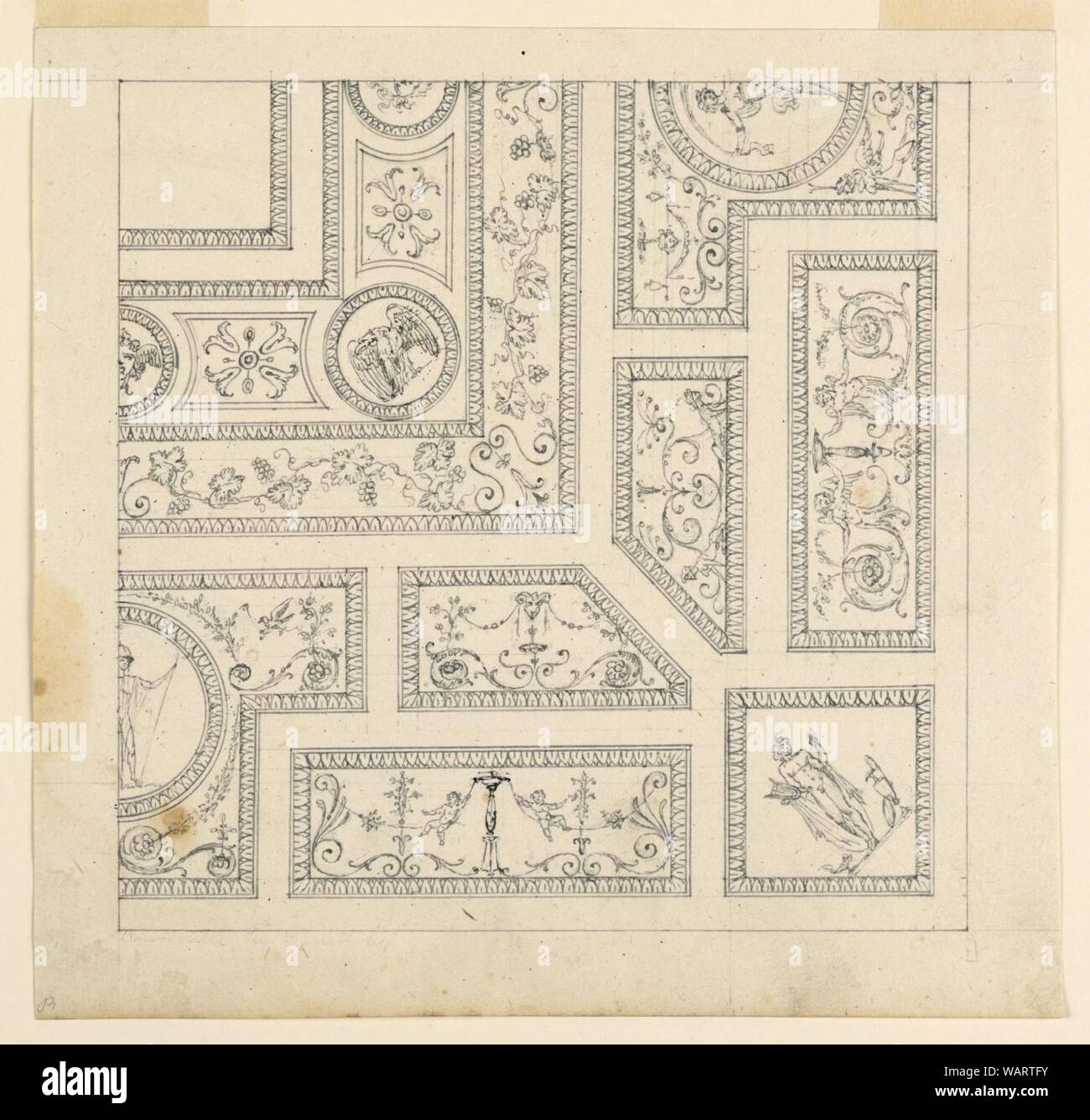 Drawing, Project for a Ceiling, ca. 1780 Stock Photo - Alamy