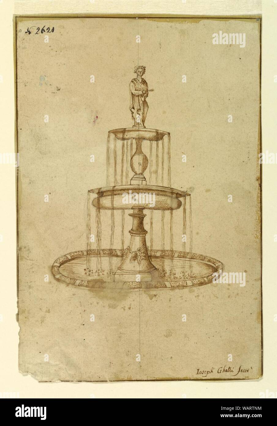 Drawing, Project for a Fountain, 1725–1800 Stock Photo - Alamy