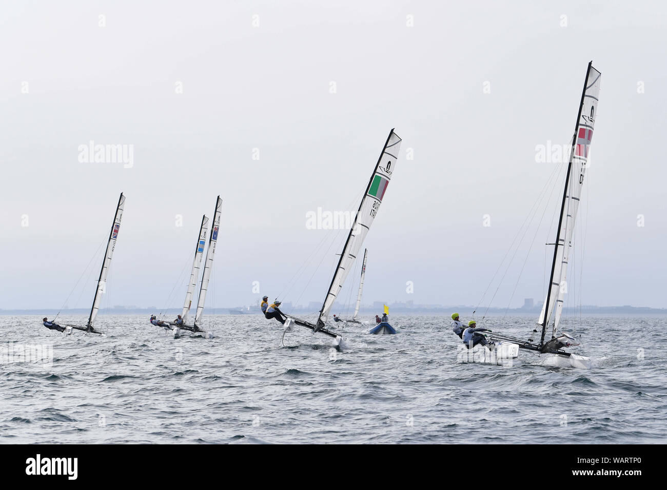 Kanagawa, Japan. Credit: MATSUO. 21st Aug, 2019. General view Sailing ...