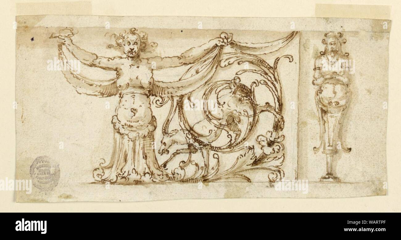Drawing, Project for a Frieze, 1550–1600 Stock Photo - Alamy