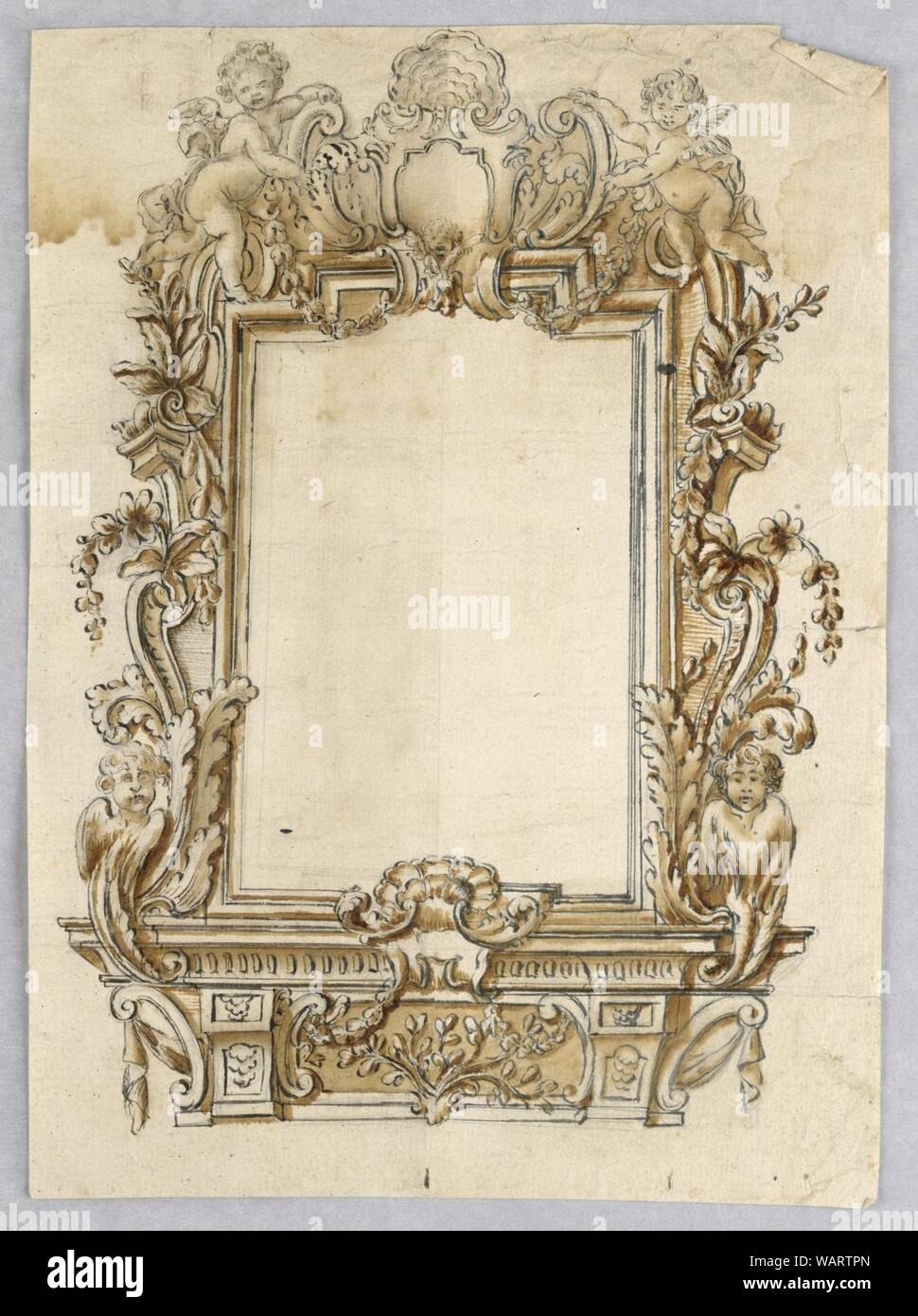 Drawing, Project for a frame, 1730–60 Stock Photo - Alamy