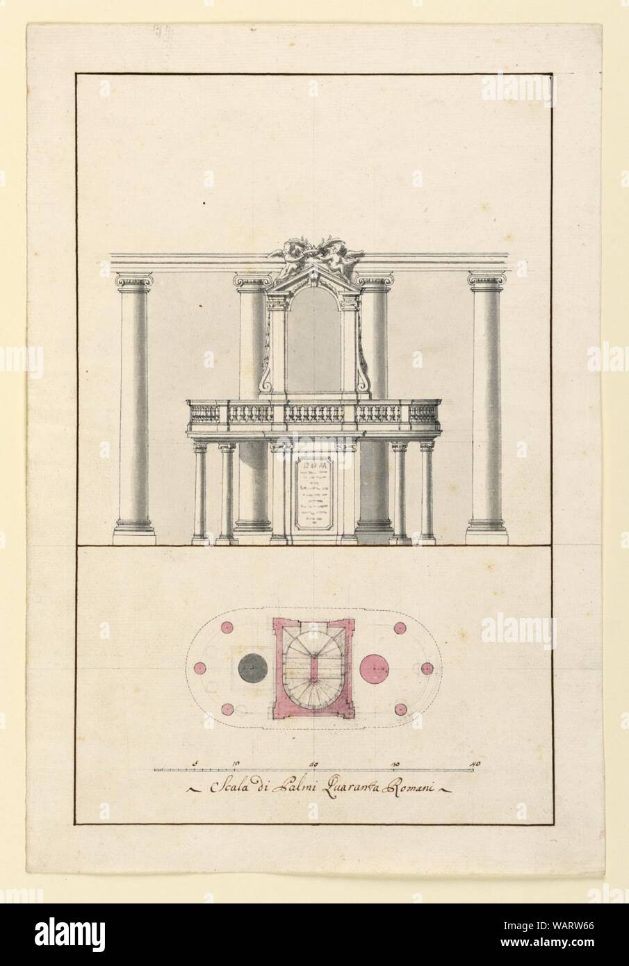 Drawing, Project for a Pulpit, ca. 1750 Stock Photo - Alamy