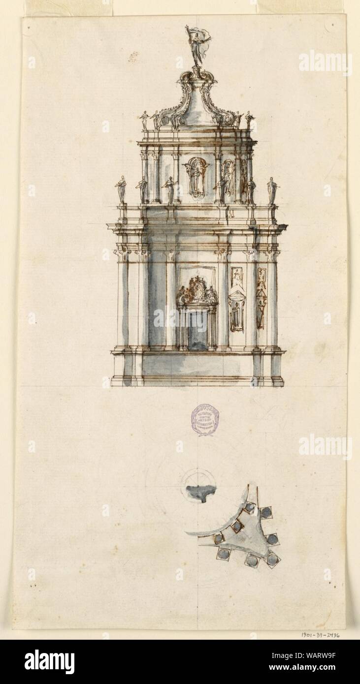 Drawing, Project for a tabernacle, 1750–1775 Stock Photo - Alamy