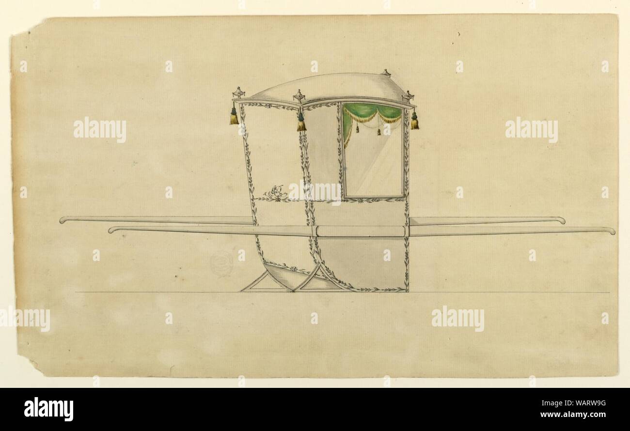 Drawing, Project for a sedan chair, 1780–1800 Stock Photo - Alamy