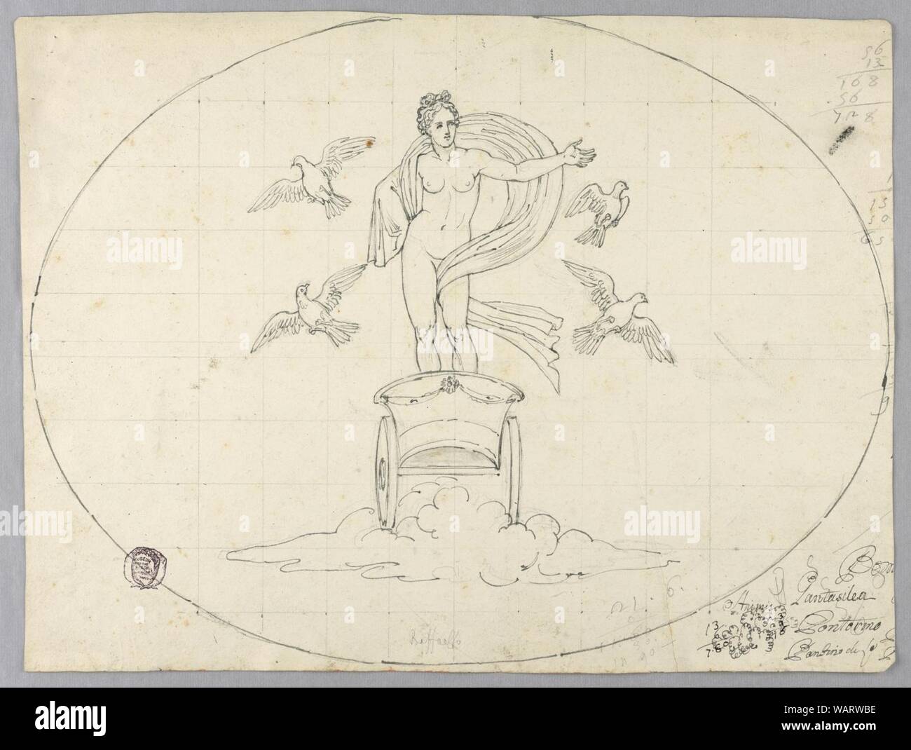 Drawing, Project for a Wall Painting of Venus, 19th century Stock Photo ...