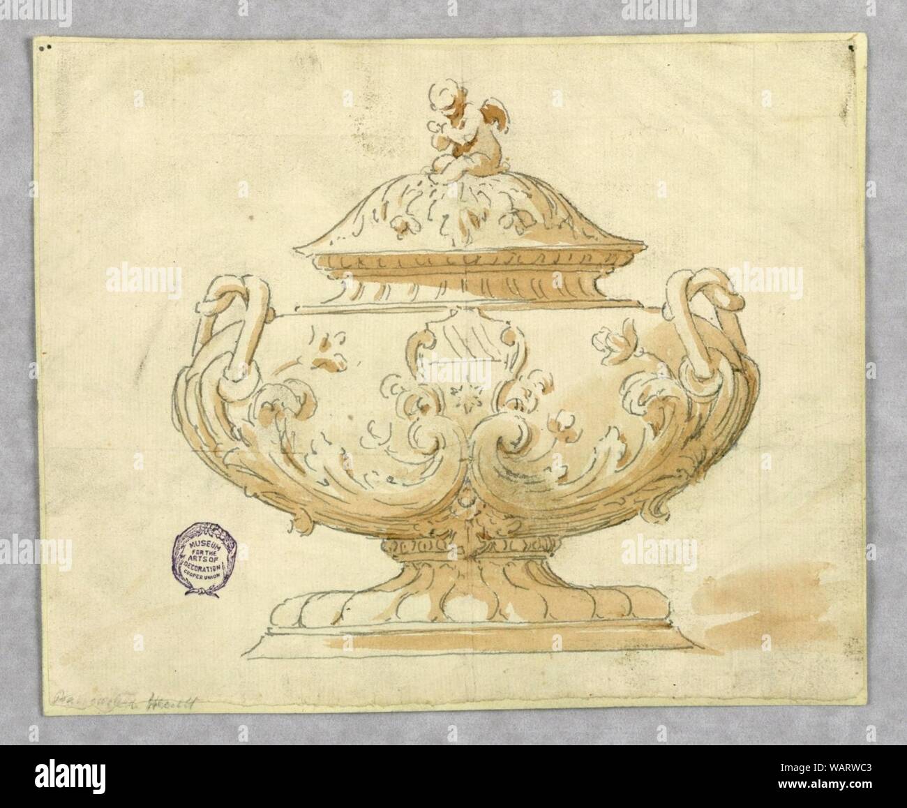 Drawing, Project for a Tureen, early 19th century Stock Photo - Alamy