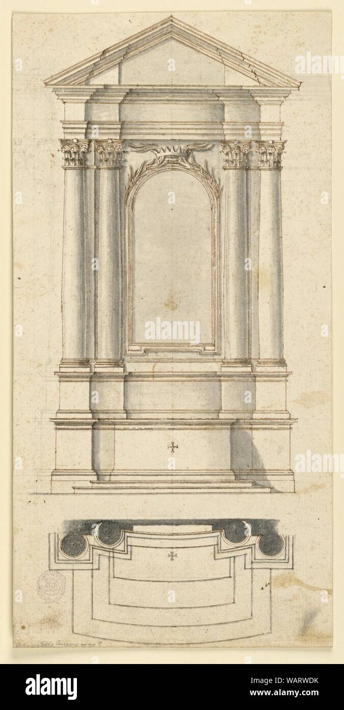 Drawing, Project for an altar, 1700–1750 Stock Photo - Alamy