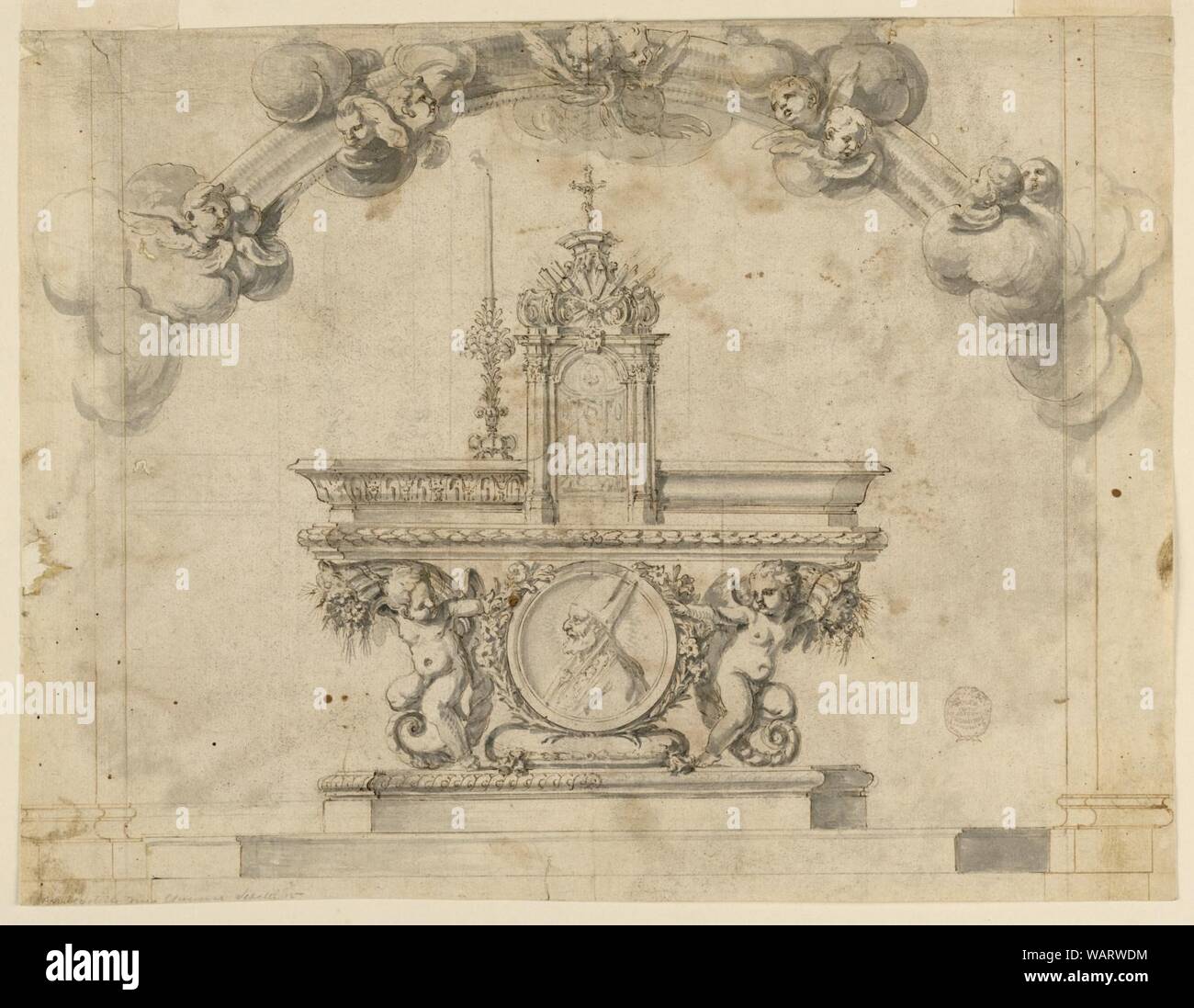 Drawing, Project for an Alter, 1725–1750 Stock Photo - Alamy