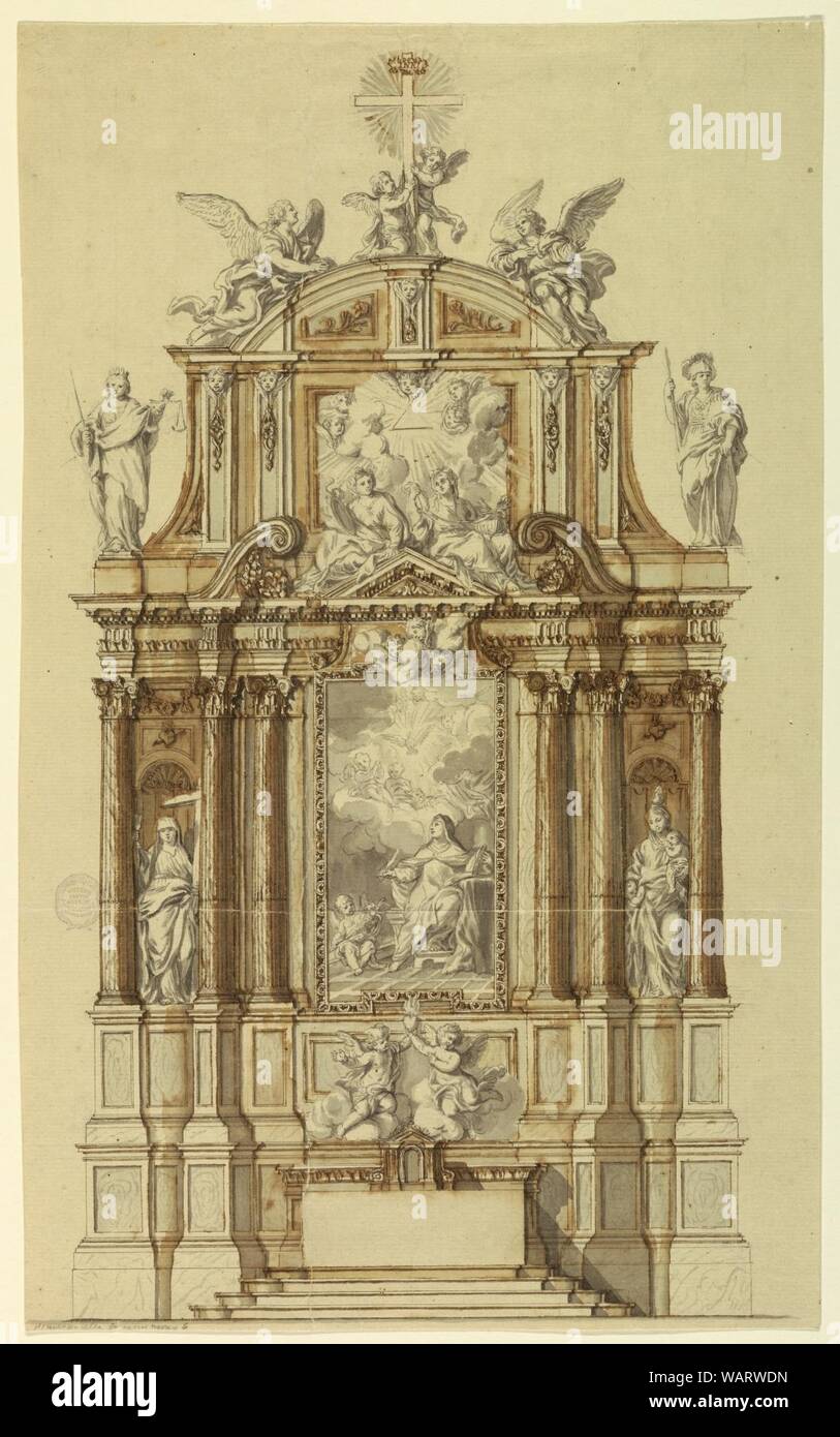 Drawing, Project for an altar, mid- 18th century Stock Photo - Alamy