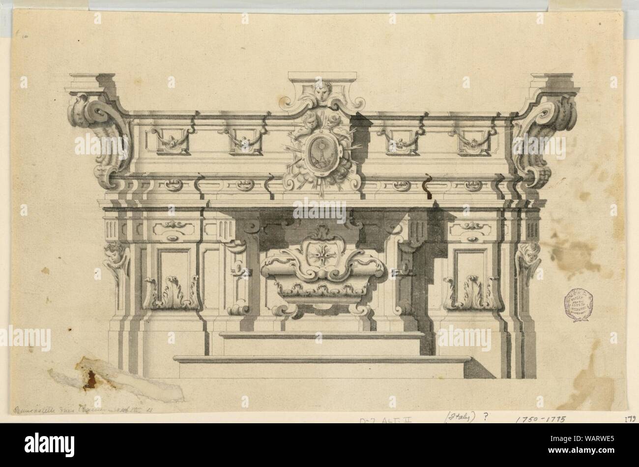 Drawing, Project for an Alter, 1750–1775 Stock Photo - Alamy