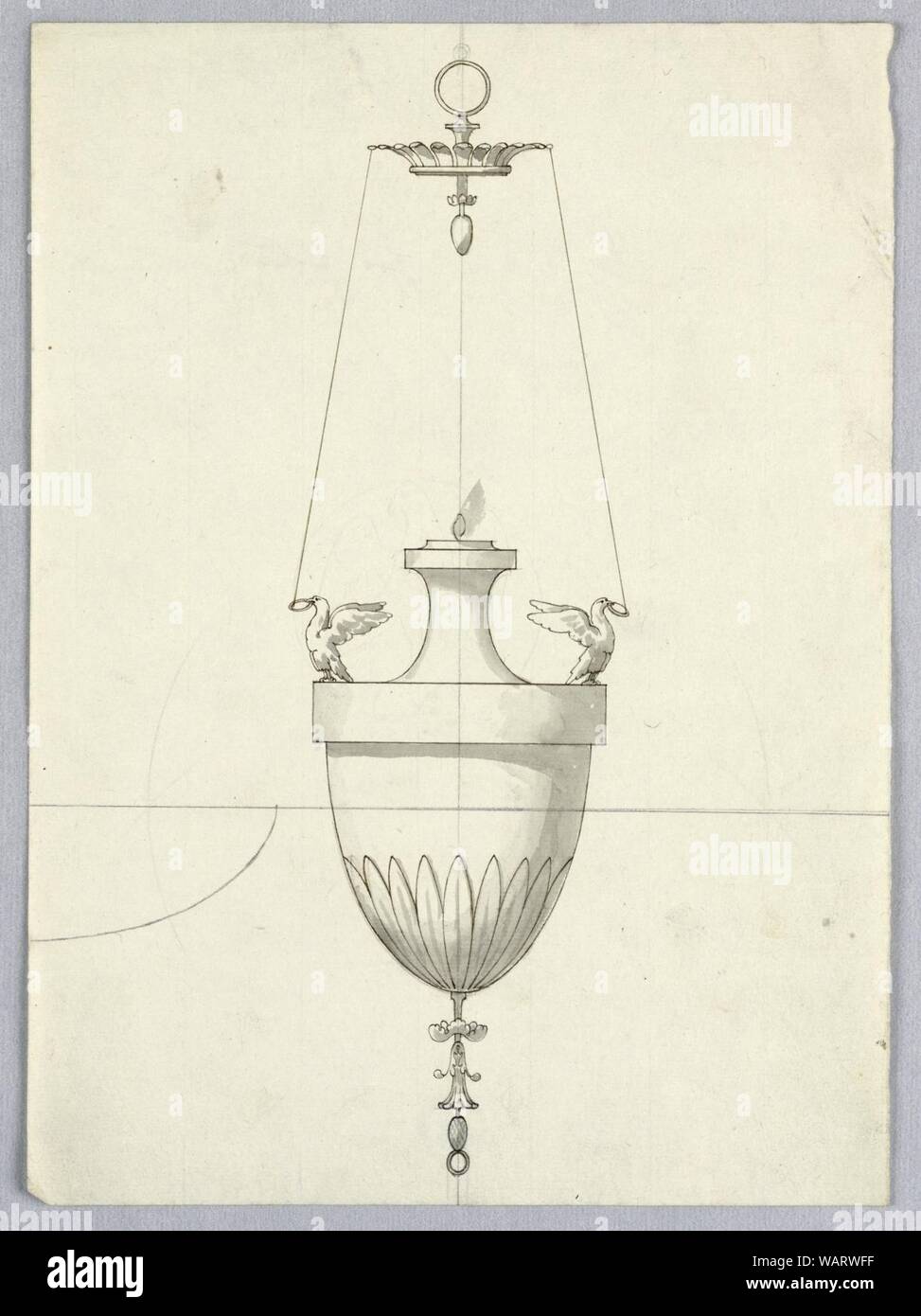 Drawing, Project for an altar lamp, 1820–30 Stock Photo - Alamy