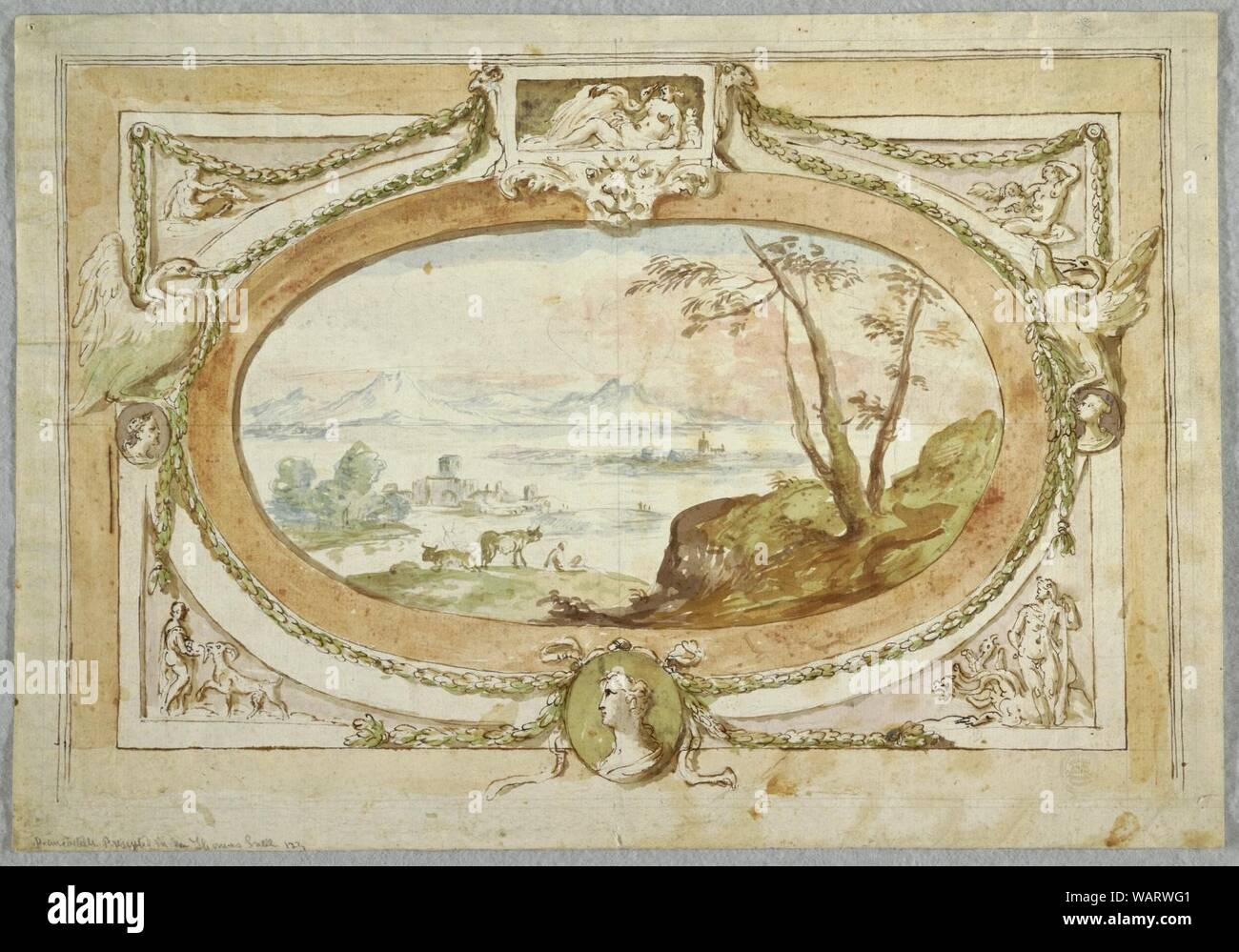 Drawing, Project for an Overdoor, ca. 1780 Stock Photo - Alamy