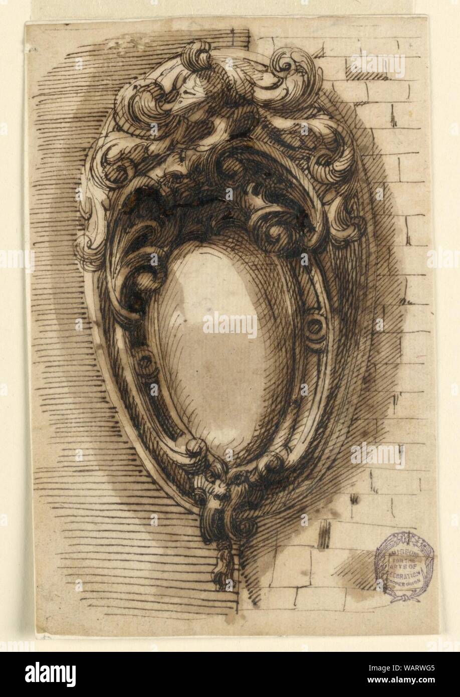 Drawing, Project for an Escutcheon, 1625–1650 Stock Photo - Alamy