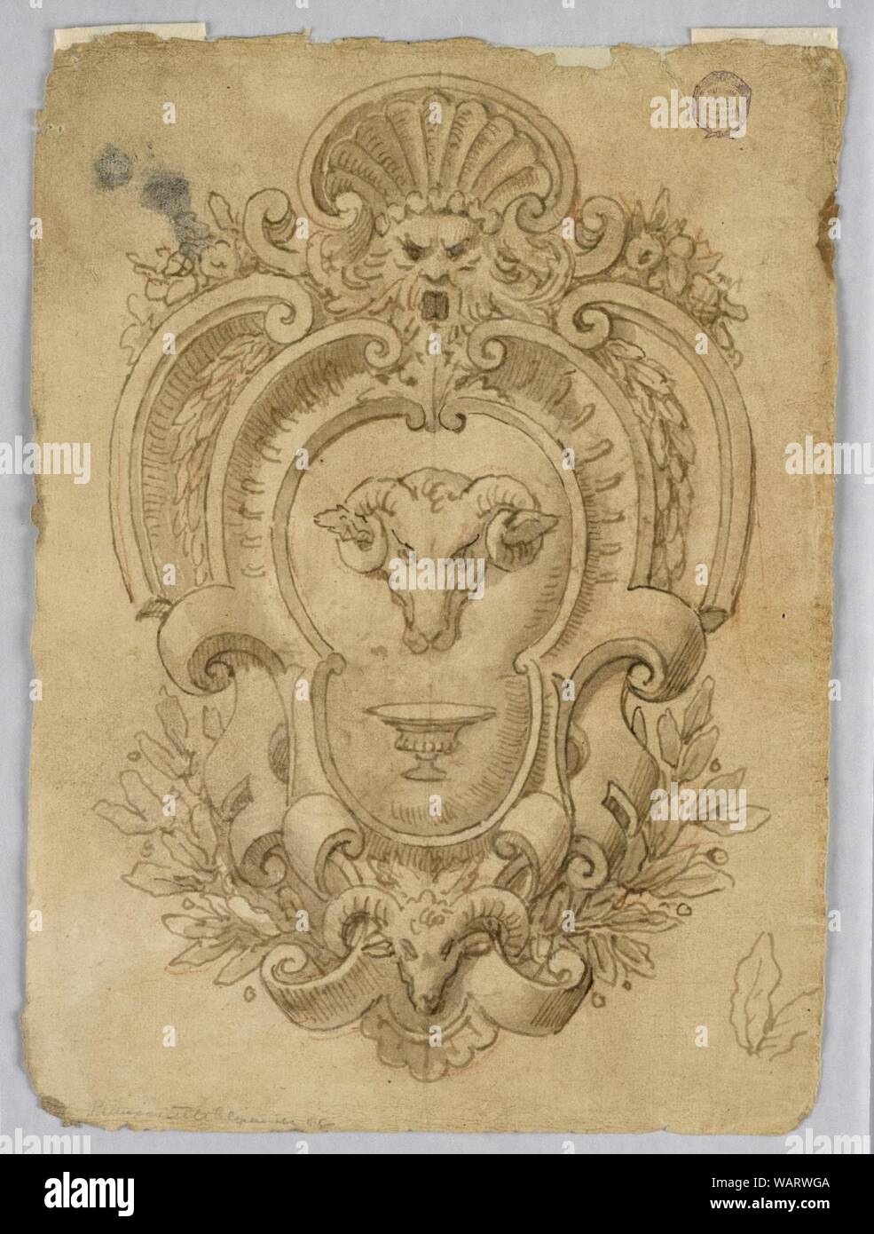 Drawing, Project for an Escutcheon, 16th–19th century Stock Photo - Alamy