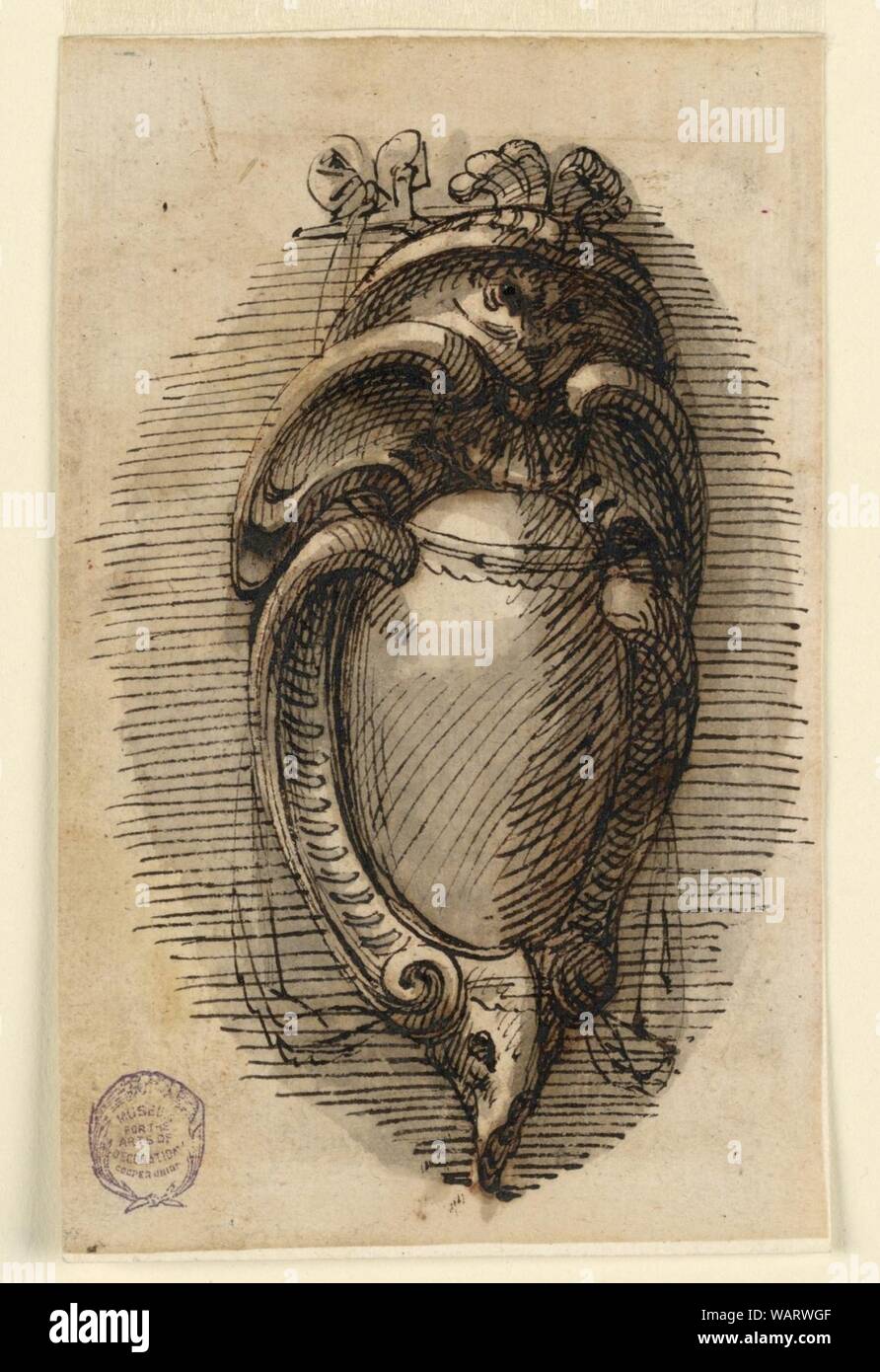 Drawing, Project for an Escutcheon, 1625–1650 Stock Photo - Alamy