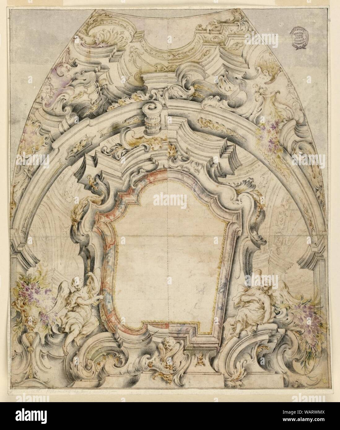 Drawing, Project for the Painted Decoration of a Dome, ca. 1750 Stock ...