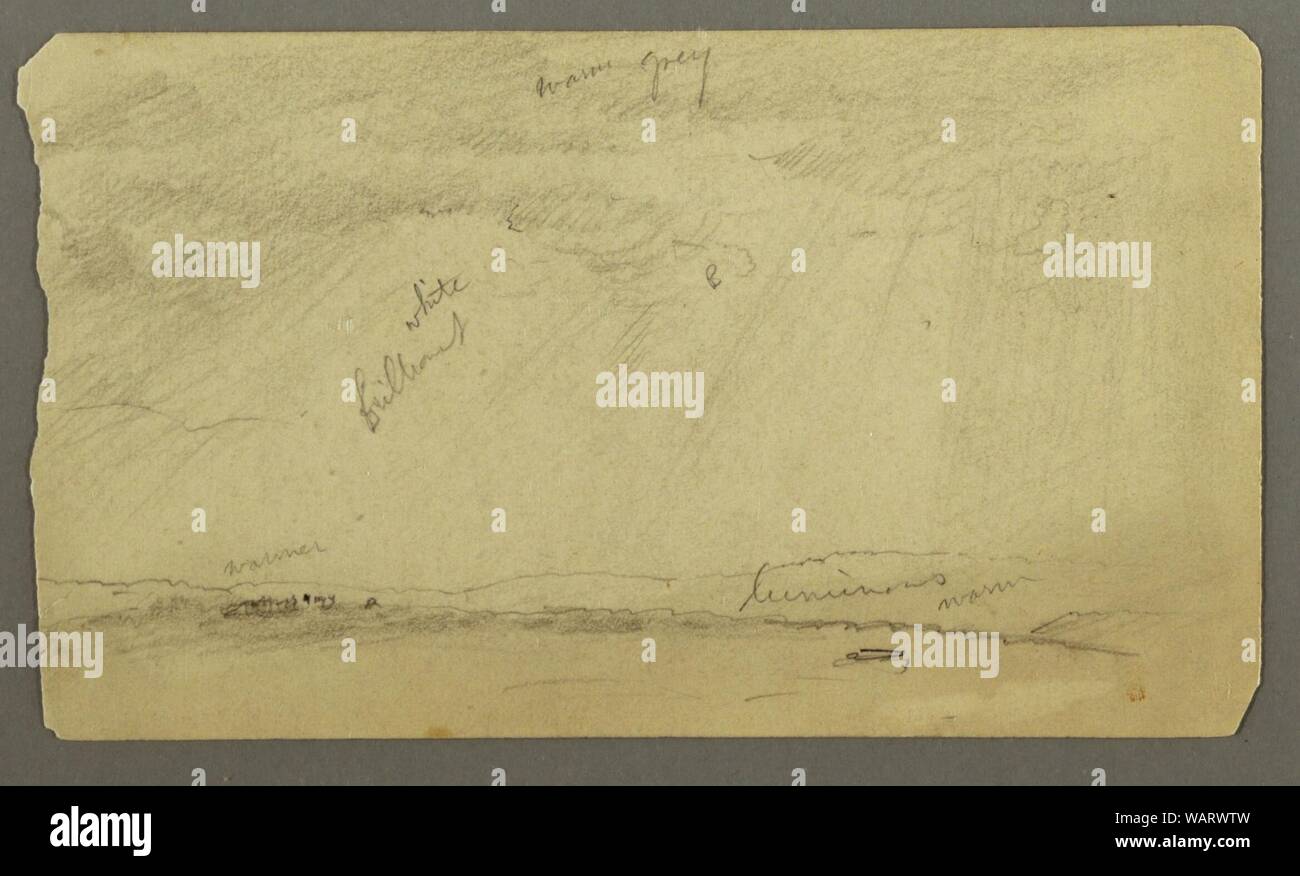 Drawing, Rain over hills Stock Photo - Alamy