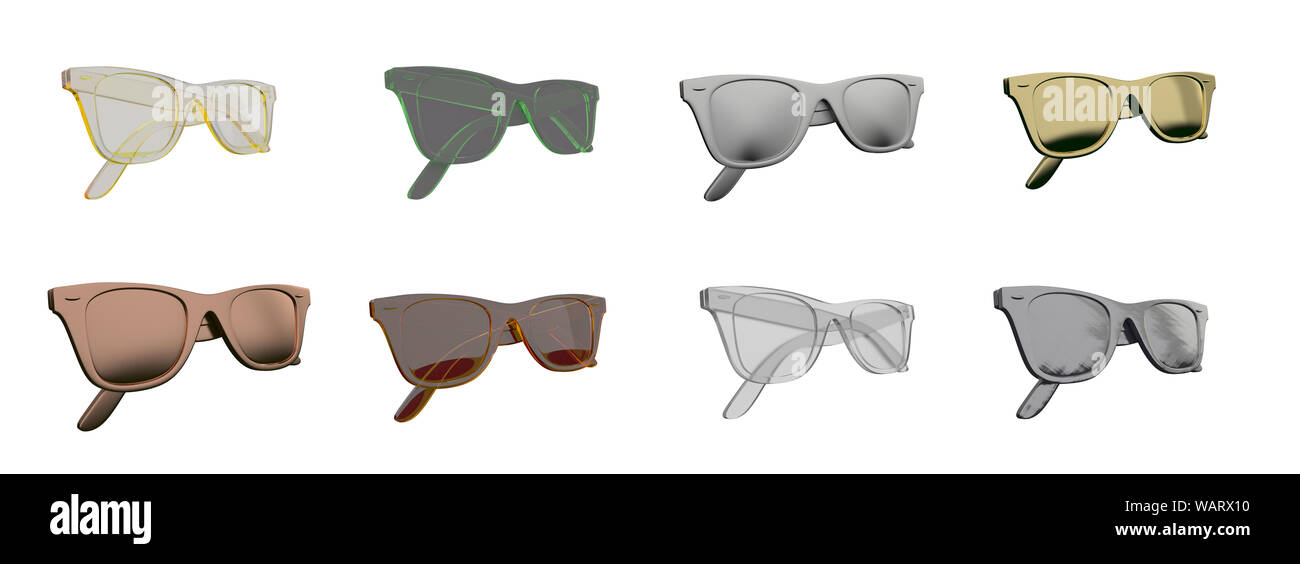 3d rendering illustration of glasses Stock Photo - Alamy