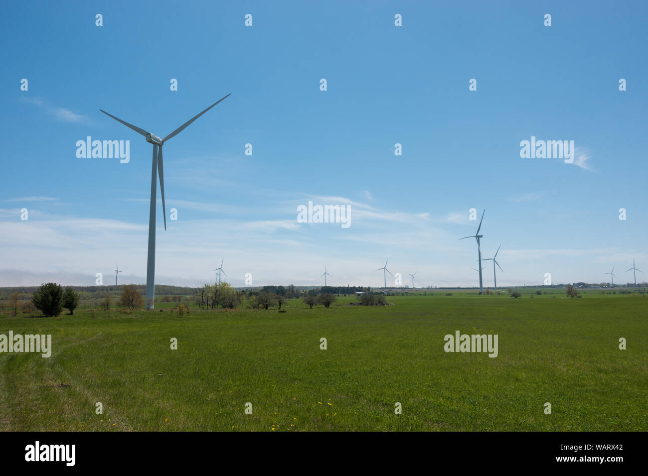 Wind turbines / wind energy farm in Michigan, USA Stock Photo - Alamy