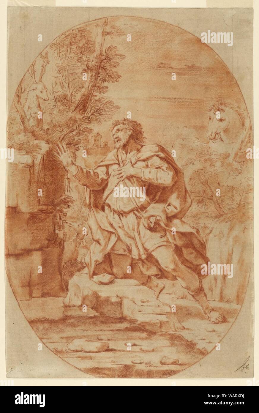 Drawing, Saint Hubert, 1700–1750 Stock Photo - Alamy