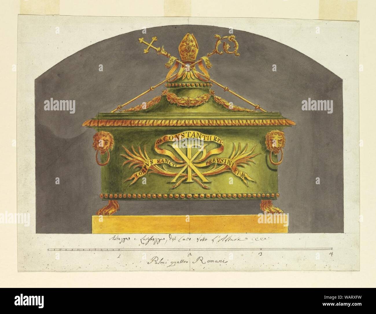 Drawing, Sarcophagus for the Relic, ca. 1825 Stock Photo - Alamy