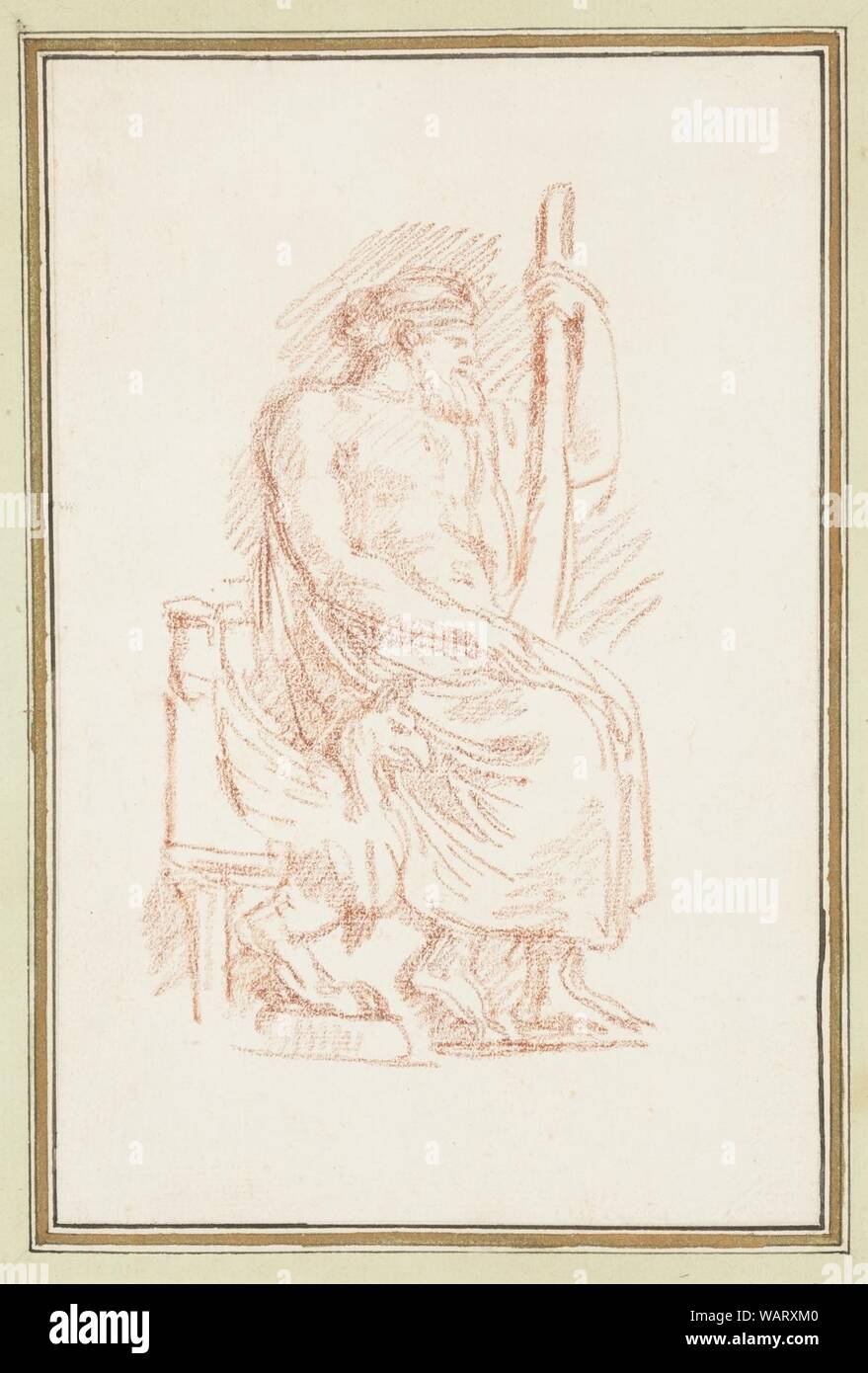 Drawing, Seated kingly figure, ca. 1759–70 Stock Photo - Alamy