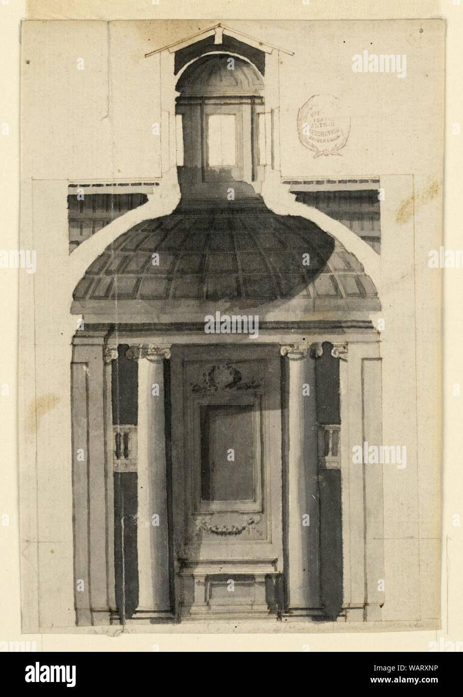 Drawing, Section of an Apse, 1800–1815 Stock Photo - Alamy