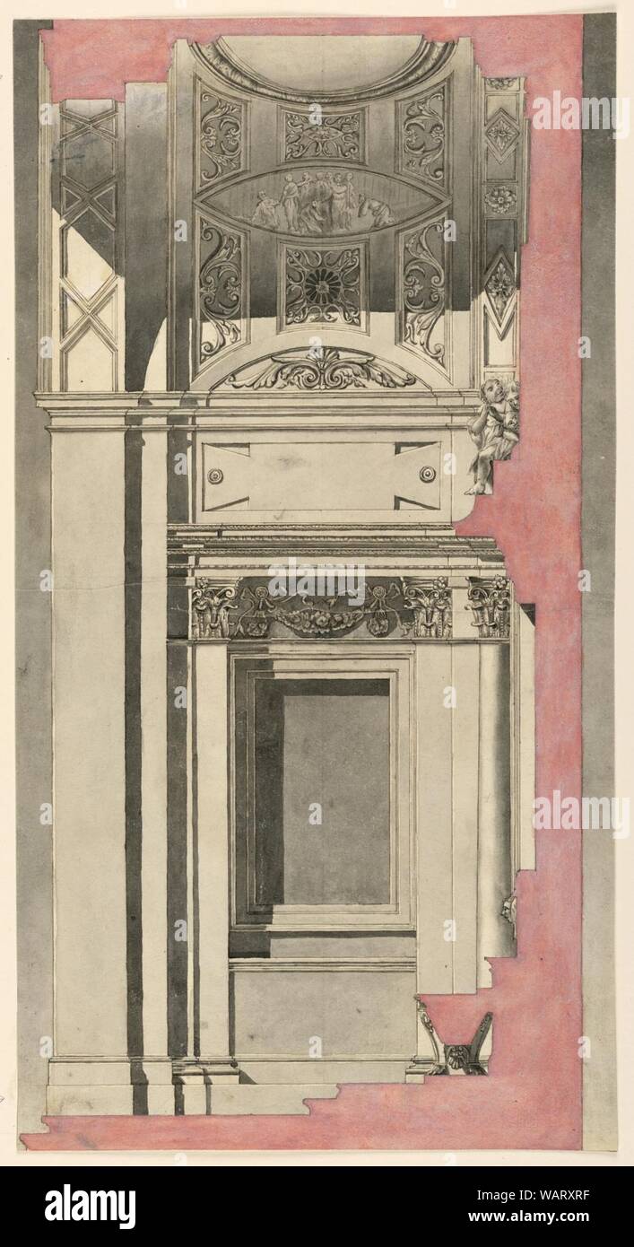 Drawing, Section through, above Chapel, 1775–1800 Stock Photo - Alamy
