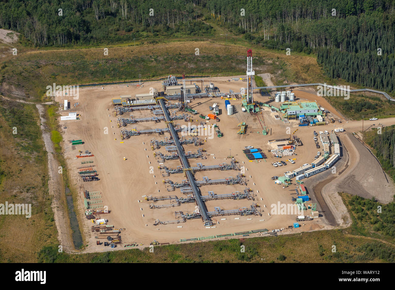 Well at Surmont SAGD operations south of Fort McMurray Stock Photo - Alamy
