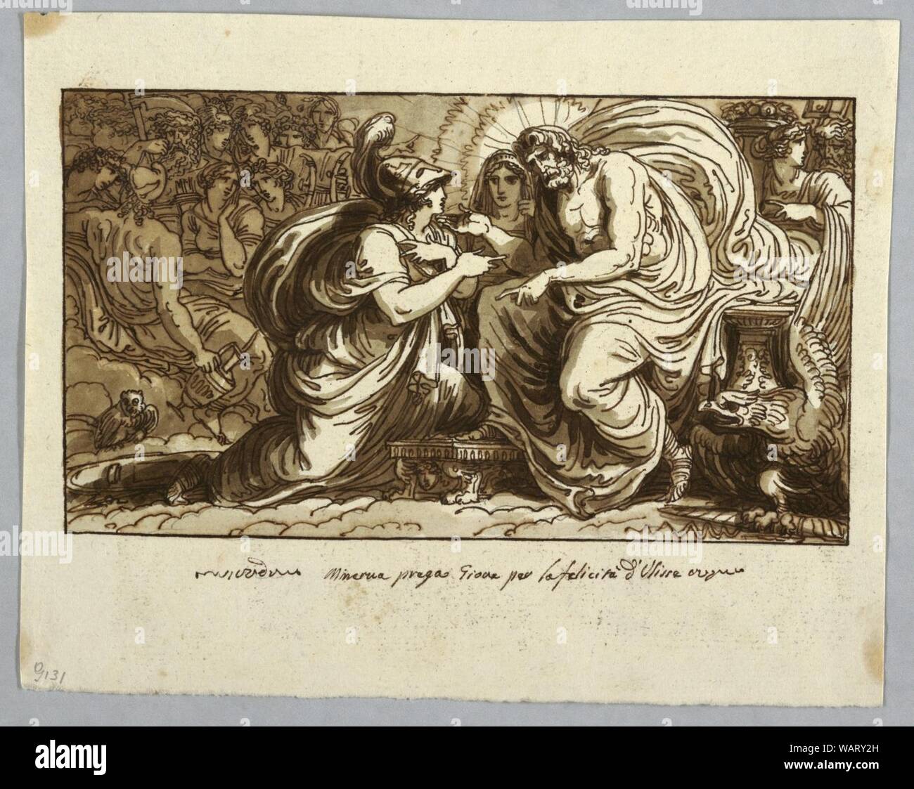 Drawing, Sheet from a Sketchbook- Minerva Asking Jupiter for the ...