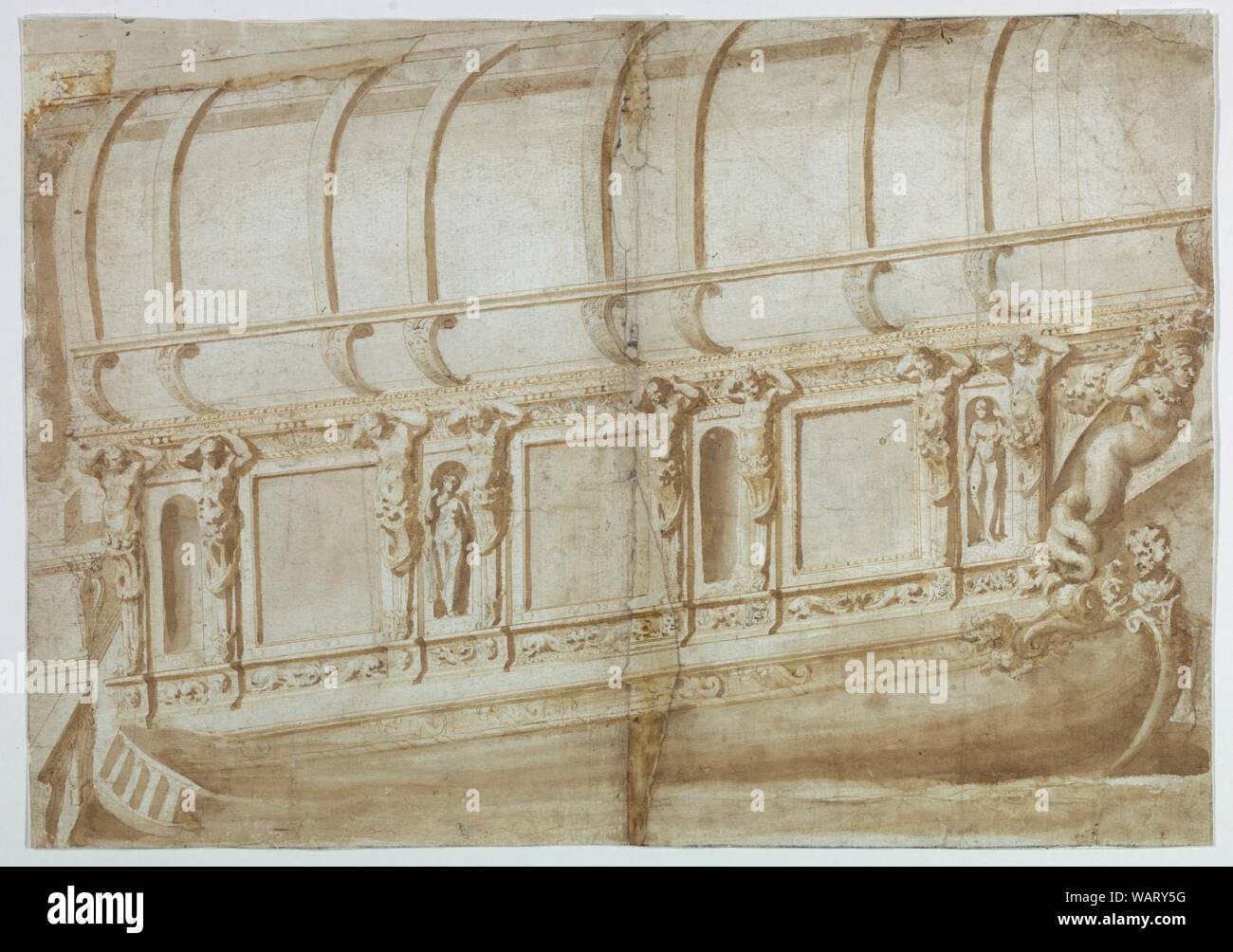 Drawing, Ship, ca. 1600 Stock Photo - Alamy