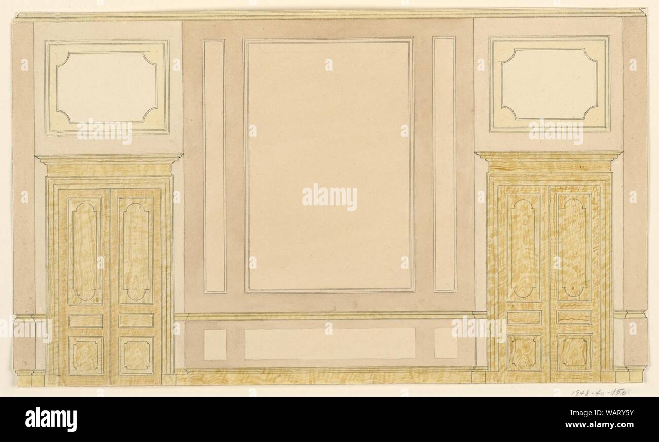 Drawing, Side wall elevation, 1815–22 Stock Photo - Alamy