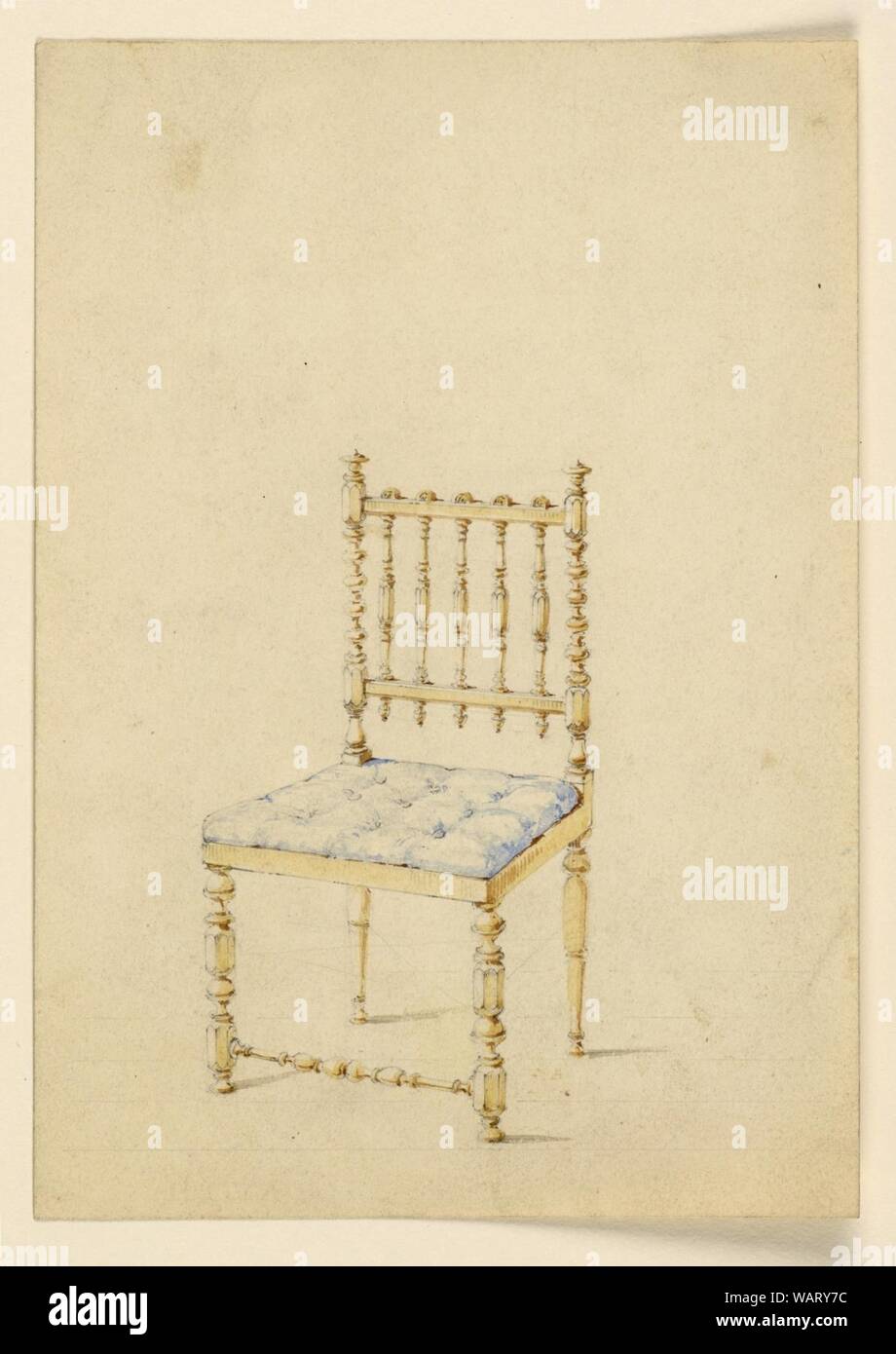 Drawing, Side chair, ca. 1830 Stock Photo - Alamy