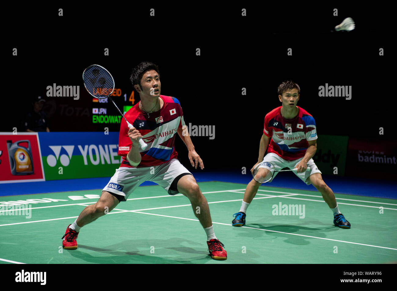 Basel, Switzerland. 21st Aug, 2019. Hiroyuki Endo/Yuta Watanabe of ...