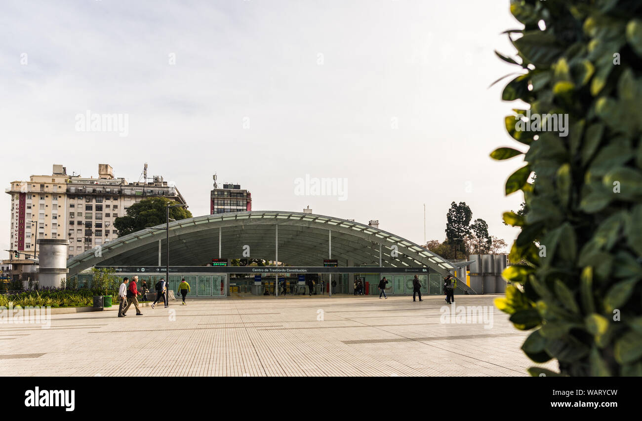 Buenos Aires, Argentina - June 22, 2017: New terminal at Constitucion ...
