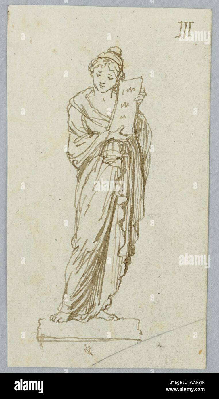 Drawing, Sketch of an Allegorical Statue, 1825–1850 Stock Photo - Alamy