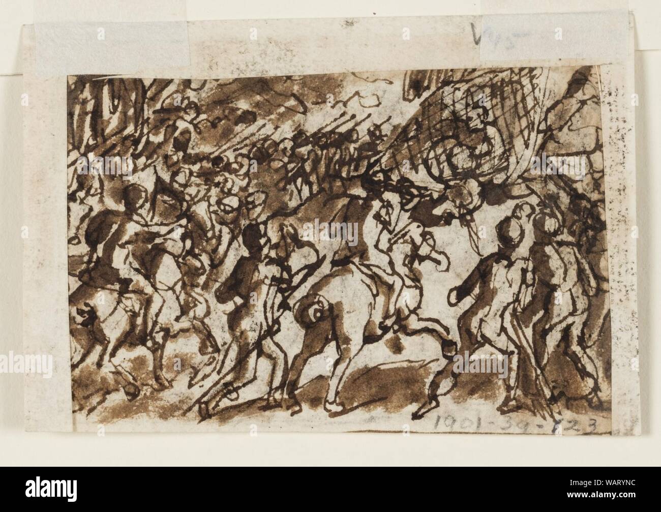 Drawing, Sketchbook Page with A Serpent Taken by the Romans During the ...