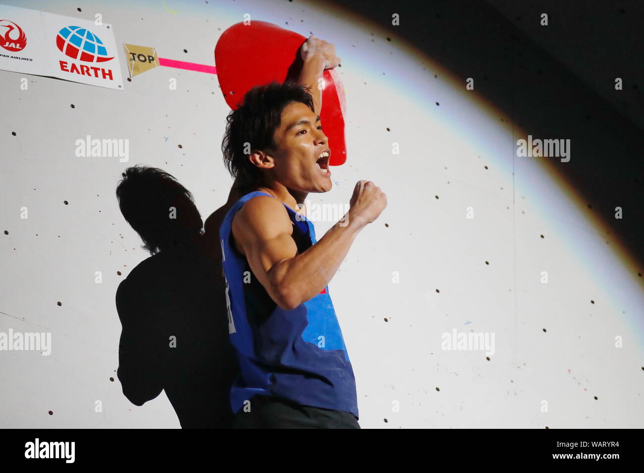 Tokyo, Japan. 21st Aug, 2019. Tomoa Narasaki (JPN) Sport Climbing ...