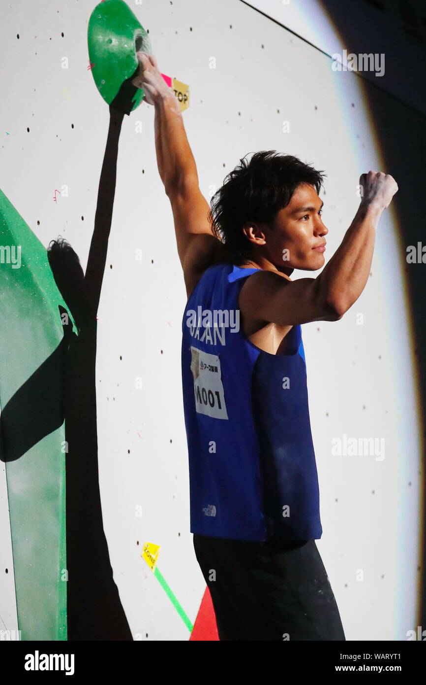 Tokyo, Japan. 21st Aug, 2019. Tomoa Narasaki (JPN) Sport Climbing ...