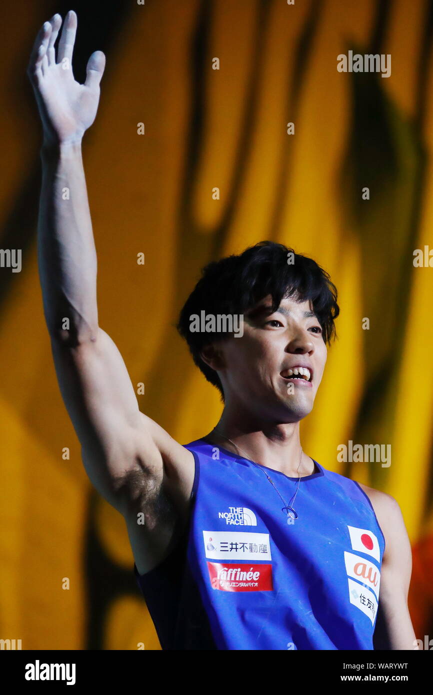 Tokyo, Japan. 21st Aug, 2019. Kokoro Fujii (JPN) Sport Climbing : IFSC ...