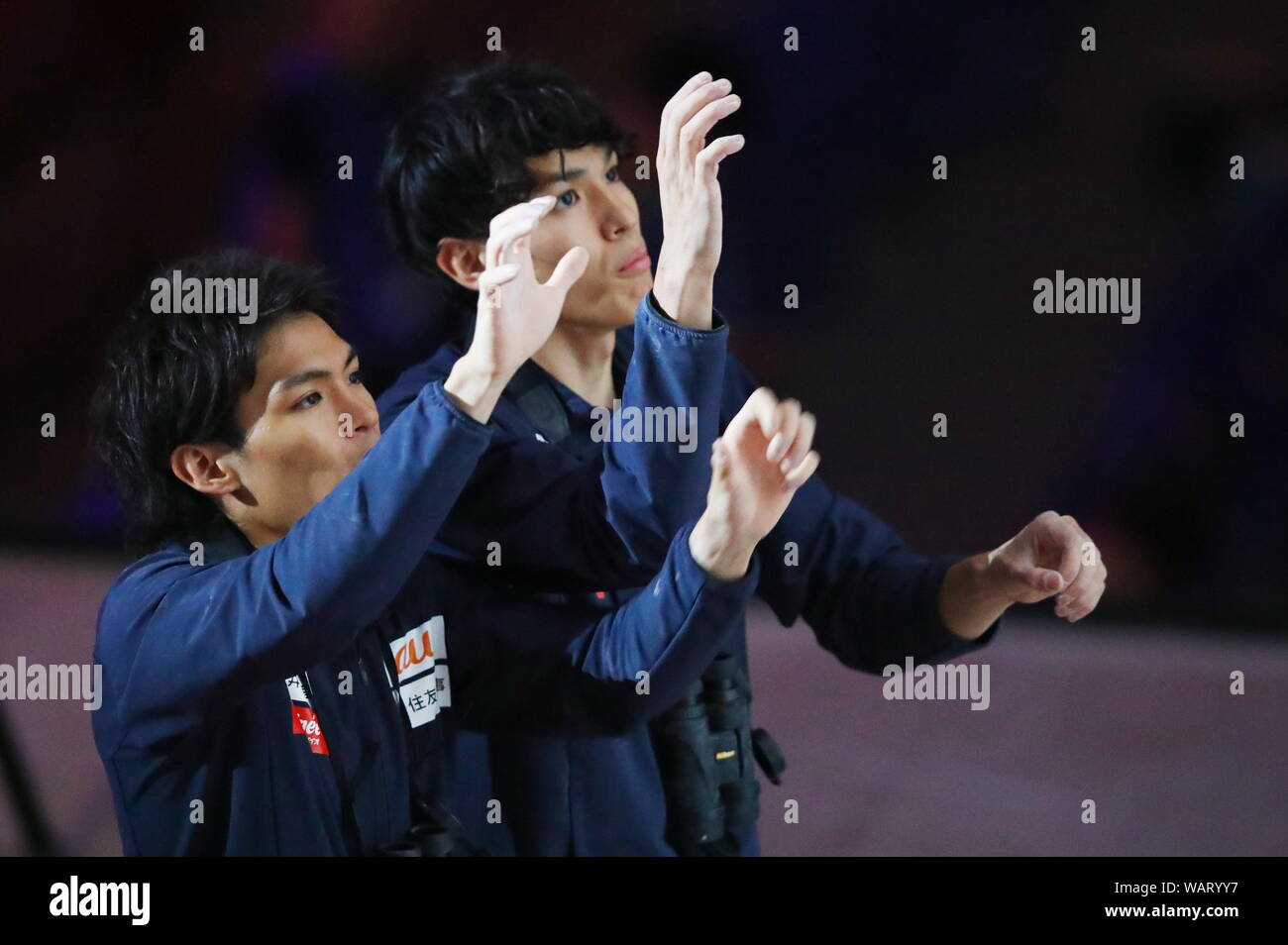 Tokyo, Japan. 21st Aug, 2019. (L-R) Tomoa Narasaki, Meichi Narasaki ...