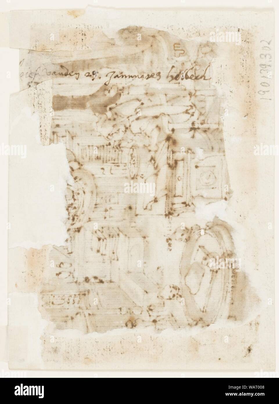 Drawing, Sketchbook Page with Scenes from Vermis Sericus (Sericulture ...