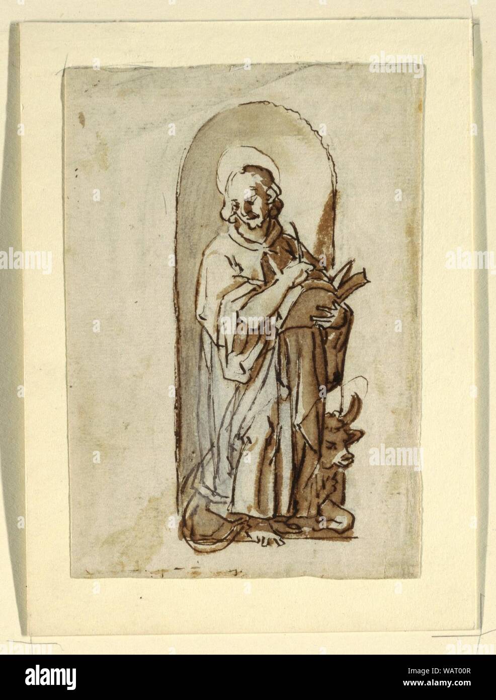 Drawing, Sketchbook Page with St. Luke., ca. 1590 Stock Photo - Alamy