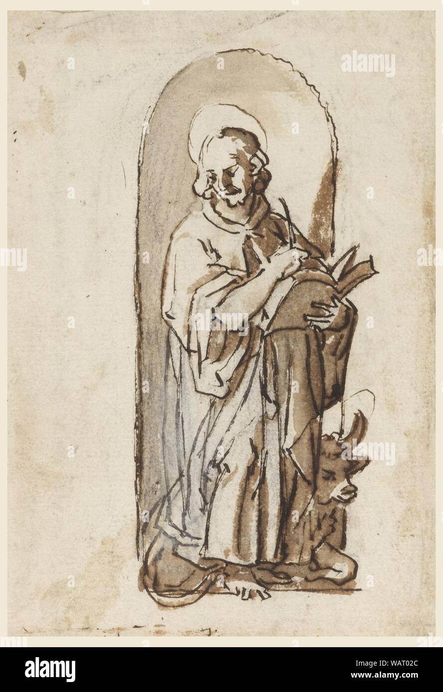 Drawing, Sketchbook Page with St. Luke., ca. 1590 Stock Photo - Alamy